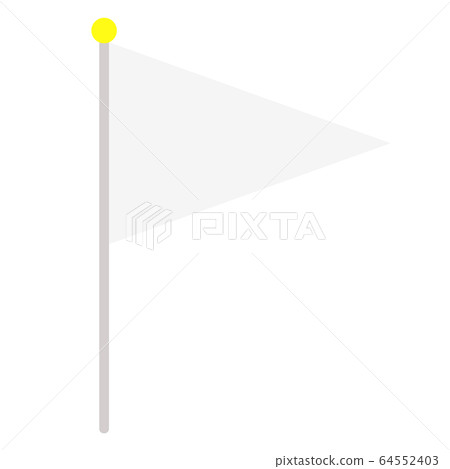 Simple flag white triangle - Stock Illustration [64552403] - PIXTA