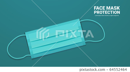 green antiviral medical respiratory face mask... - Stock Illustration ...