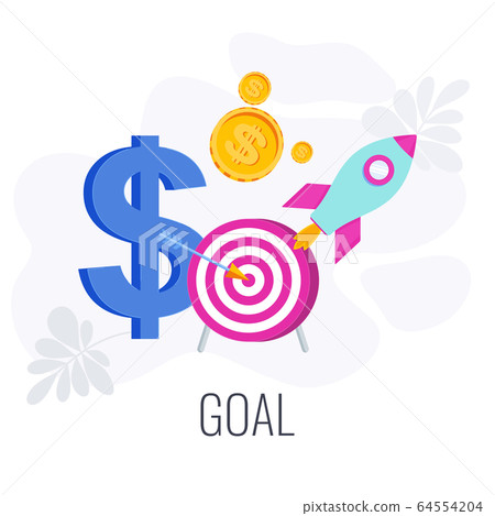 Goal infographics pictogram. Target for... - Stock Illustration ...