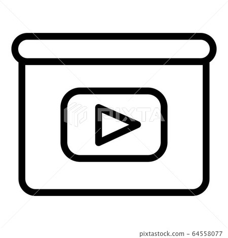 Media player icon, outline style - Stock Illustration [64558077] - PIXTA