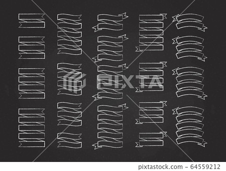Chalk stroke ribbon template banner vector - Stock Illustration ...