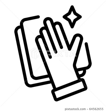 Cleaning rag icon, outline style - Stock Illustration [64562655] - PIXTA