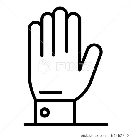 Protest hand icon, outline style - Stock Illustration [64562730] - PIXTA