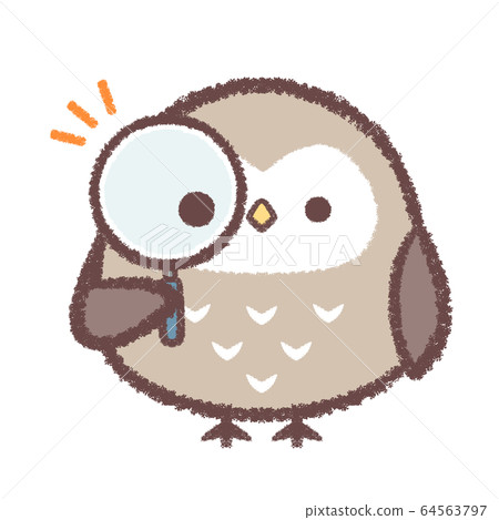 Owl magnifying glass - Stock Illustration [64563797] - PIXTA