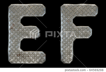 Set of capital letters E and F made of... - Stock Illustration ...