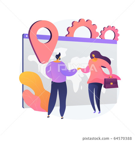 International business cooperation vector... - Stock Illustration ...