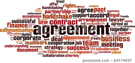 Agreement word cloud - Stock Illustration [64574697] - PIXTA