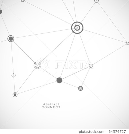 Vector Abstract Molecular Connection.... - Stock Illustration [64574727 ...