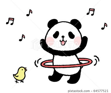 Hula hoop panda - Stock Illustration [64577521] - PIXTA