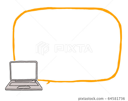 Computer frame speech bubble illustration - Stock Illustration ...