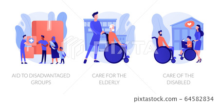 Social support for people in need abstract... - Stock Illustration ...