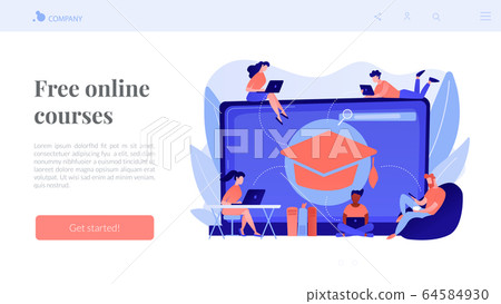 Online courses concept landing page. - Stock Illustration [64584930] - PIXTA