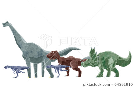 Four dinosaur illustrations - Stock Illustration [64591910] - PIXTA