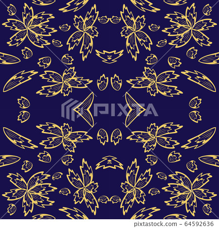 Abstract seamless colorful pattern exotic shapes - Stock Illustration ...