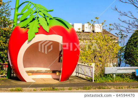 Fruit Bus Stop: Tomato [Onagai Town, Isahaya... - Stock Photo [64594470 ...