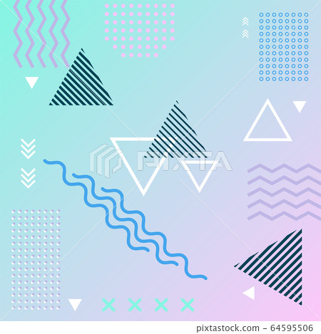 Abstract memphis background. - Stock Illustration [64595506] - PIXTA