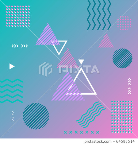 Abstract memphis background. - Stock Illustration [64595514] - PIXTA