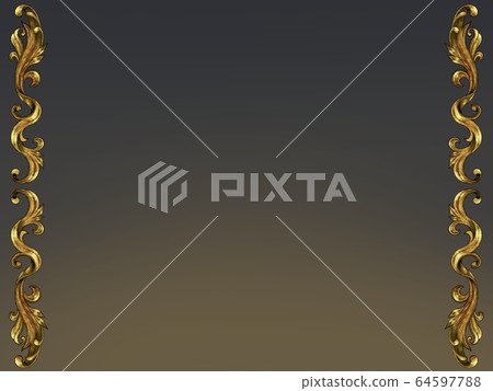 Medieval decorative frame 2_black - Stock Illustration [64597788] - PIXTA