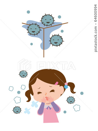 Child with a mold coughing - Stock Illustration [64600994] - PIXTA