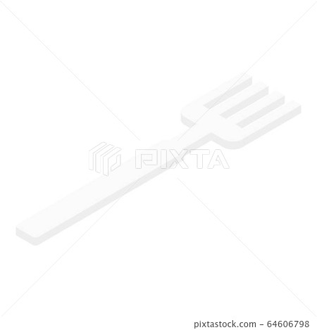 Eco plastic fork icon, isometric style - Stock Illustration [64606798 ...