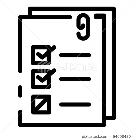 List of personal property icon, outline style - Stock Illustration ...