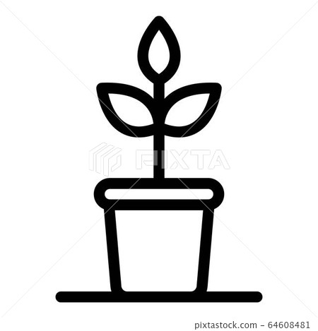 Indoor plant icon, outline style - Stock Illustration [64608481] - PIXTA
