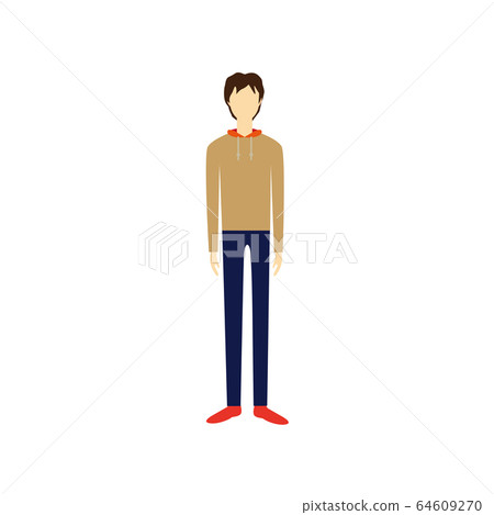 Illustration of a simple young man without a face - Stock Illustration ...