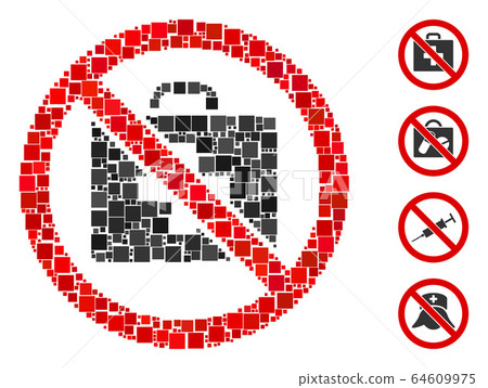 Square No First-Aid Icon Vector Collage - Stock Illustration [64609975 ...