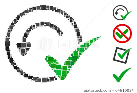 Square Pre-Approved Icon Vector Collage - Stock Illustration [64610054 ...