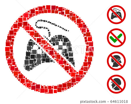 Square No Gamepad Icon Vector Mosaic - Stock Illustration [64611018 ...