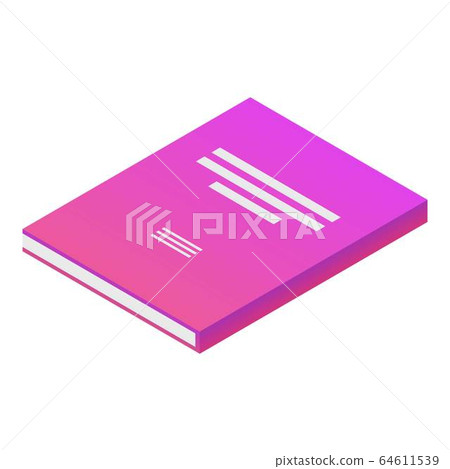 Pink book icon, isometric style - Stock Illustration [64611539] - PIXTA