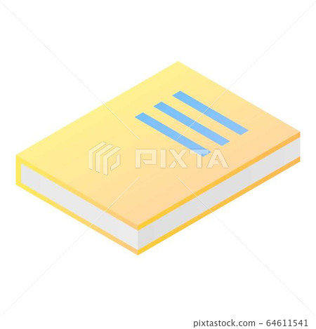 Yellow book icon, isometric style - Stock Illustration [64611541] - PIXTA