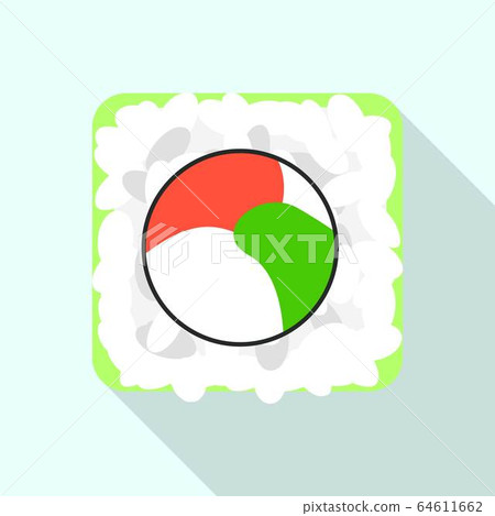 Rice sushi icon, flat style - Stock Illustration [64611662] - PIXTA