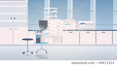 modern lab interior empty no people chemical... - Stock Illustration ...