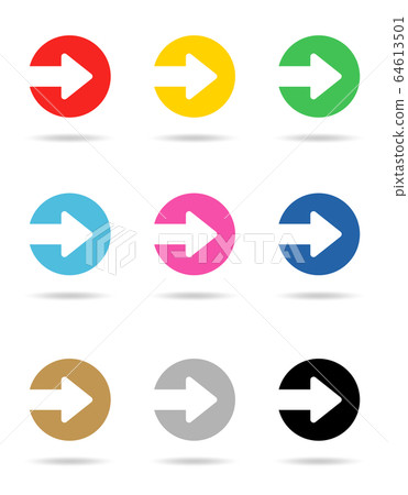 Arrow icon set color variations - Stock Illustration [64613501] - PIXTA