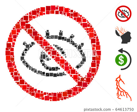Square No Vision Icon Vector Mosaic - Stock Illustration [64613750] - PIXTA