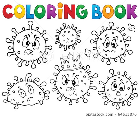 Coloring book viruses set 1 - Stock Illustration [64613876] - PIXTA