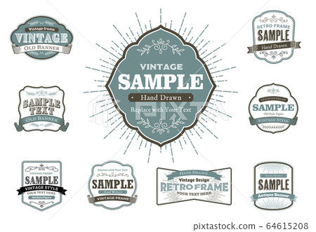 Set of vintage badges, tags and labels - Stock Illustration [64615208 ...