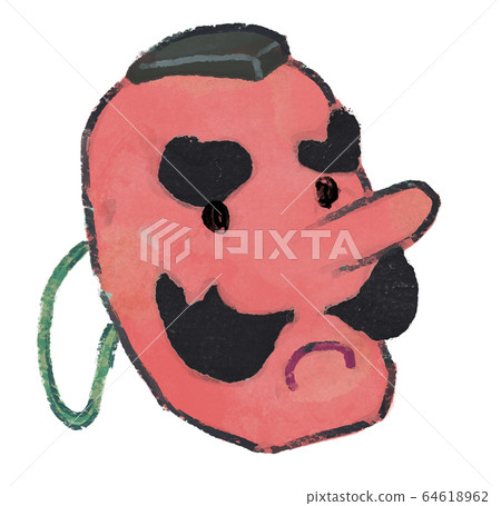 Illustration of a cute tengu mask - Stock Illustration [64618962] - PIXTA