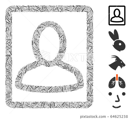 Hatch Collage Portrait Icon - Stock Illustration [64625238] - PIXTA