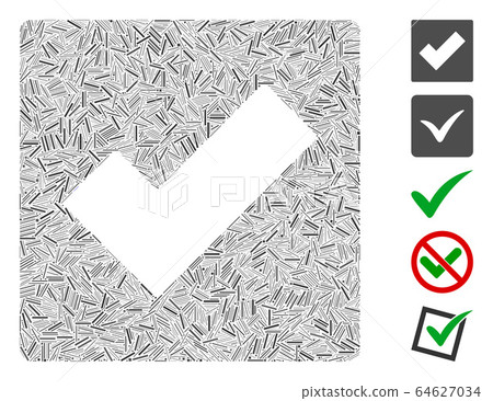 Hatch Mosaic Check Icon - Stock Illustration [64627034] - PIXTA