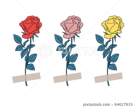 Three roses - Stock Illustration [64627633] - PIXTA
