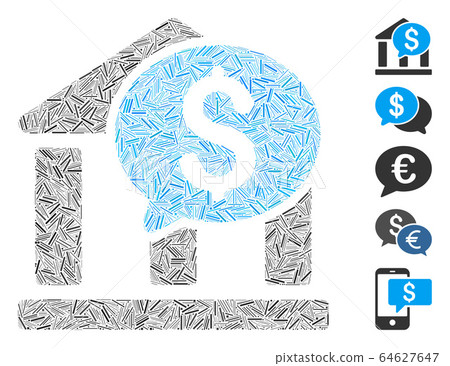 Hatch Mosaic Bank Message Icon - Stock Illustration [64627647] - PIXTA