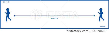 Social distance running - Stock Illustration [64628600] - PIXTA
