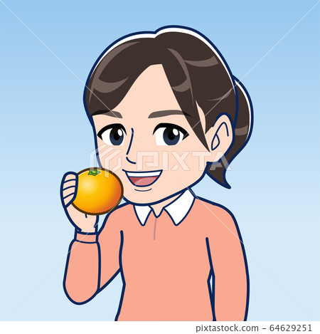 Eat orange - Stock Illustration [64629251] - PIXTA