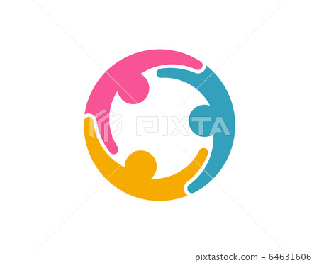Group chat meeting three people and... - Stock Illustration [64631606 ...