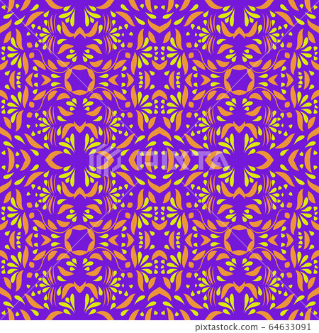 seamless pattern exotic shapes with flowers and - Stock Illustration ...
