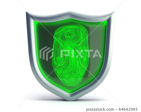 secure resource concept safety sign 3d render on - Stock Illustration ...