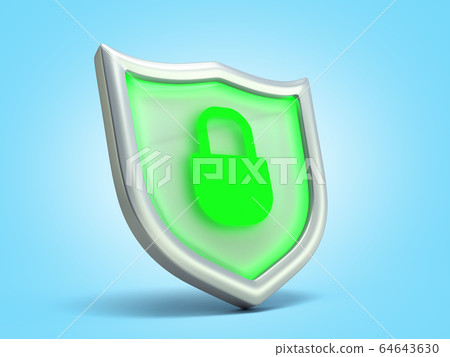 secure resource concept safety sign 3d render on - Stock Illustration ...