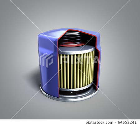 internal structure of automobile oil filter 3d - Stock Illustration ...